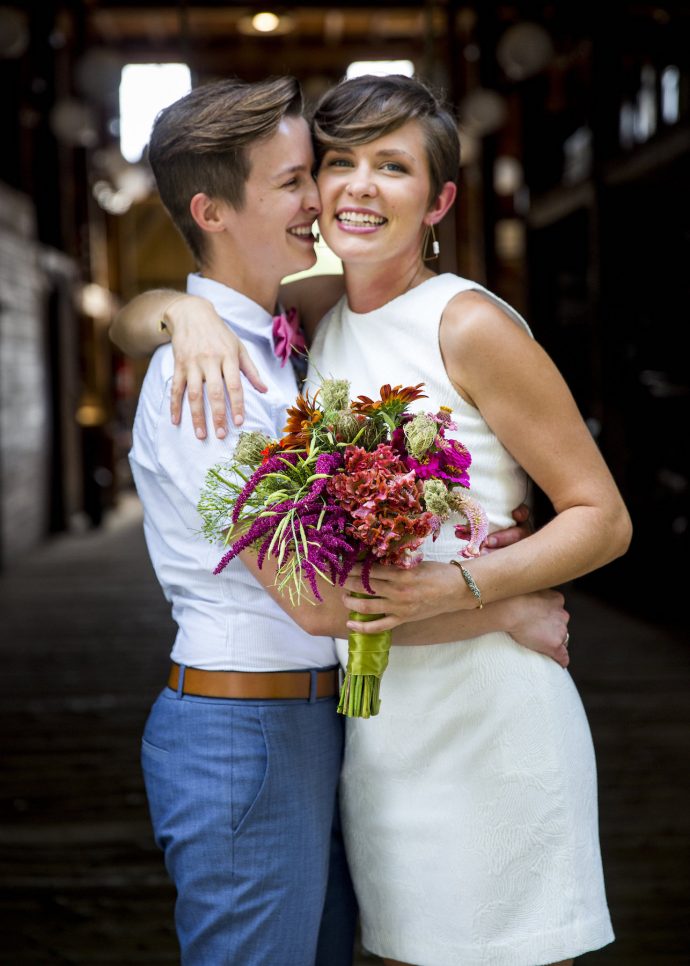 A Very Dapper Wedding: Kara and Genevieve | dapperQ | Queer Style
